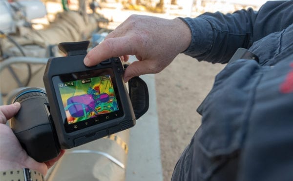 Thermal camera detects methane | Envirotec